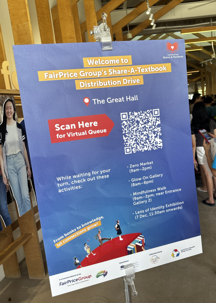 FairPrice Share-A-Textbook Distribution Drive 2024 - register queue